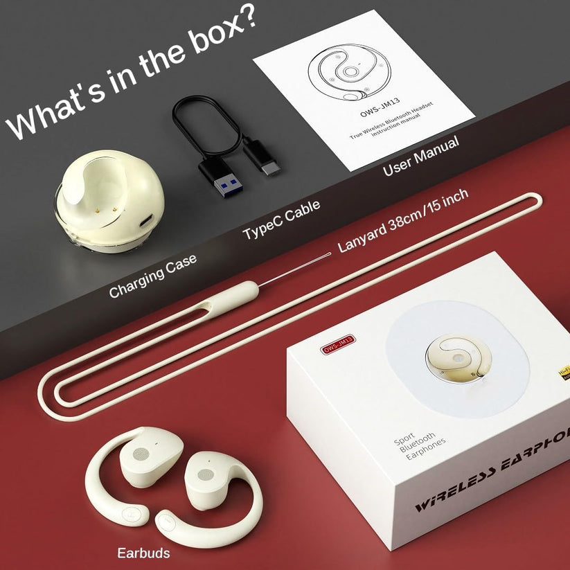 GMABCD JM13 Ows Hanging Earphones 5.4 Bluetooth , Air Conduction Wirel ...